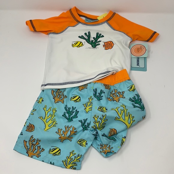 Floatimini | Swim | Floatimini Boys Rashguard And Trunks Swim Set 2m ...